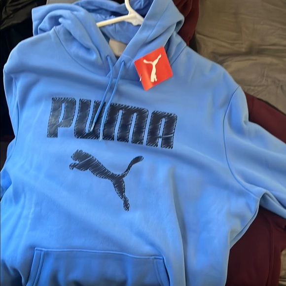 Puma | Sweaters | Puma Blue Hoodie | Poshmark